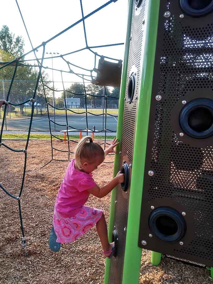 Interactive climbing features keep curious minds engaged, proving that playgrounds have come a long way since our metal-slide days.