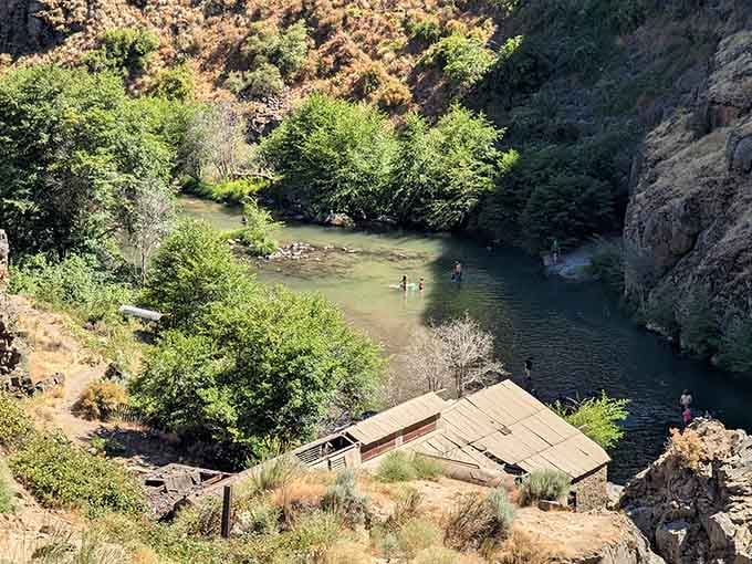 Down by the old powerhouse ruins, the swimming hole beckons like a secret from Oregon's industrial past.