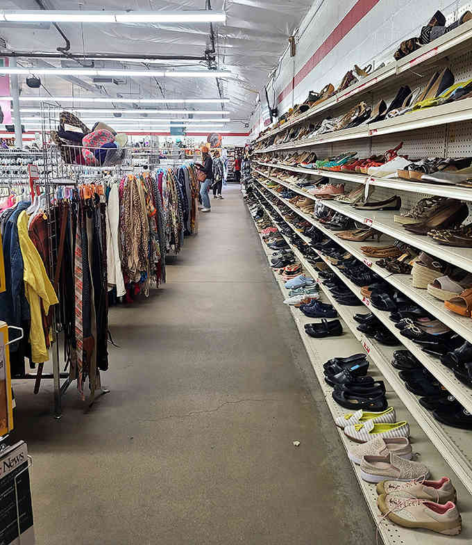 Shoes line up in perfect formation, each pair holding stories of dances attended and miles walked by previous owners.