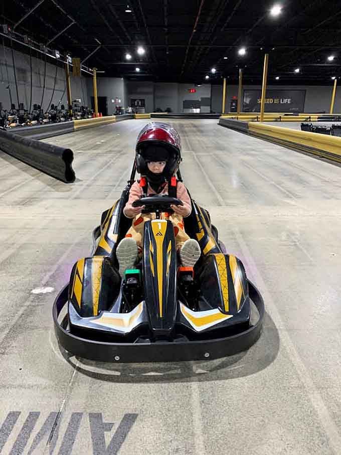 That sleek indoor facility whispers "Speed is Life" while delivering exactly what it promises in spades.
