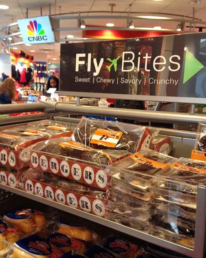 Airport snacking reaches new heights when Berger's famous fudge-topped cookies appear in the terminal like old friends.