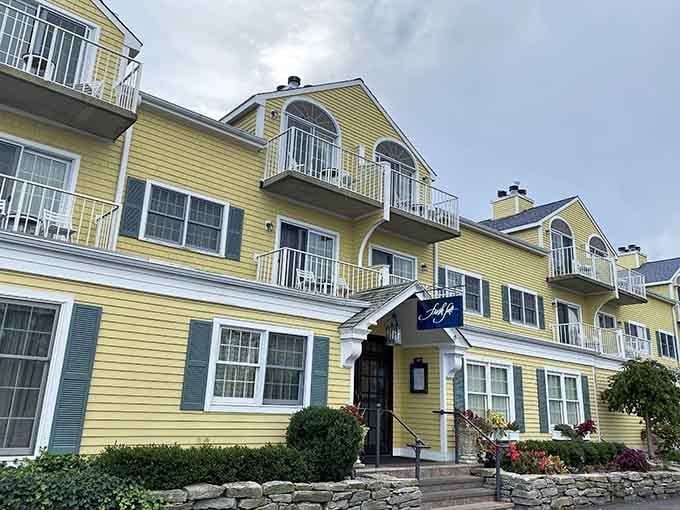 Fresh Salt's cheerful yellow exterior at Saybrook Point Resort welcomes you to coastal Connecticut dining done right.