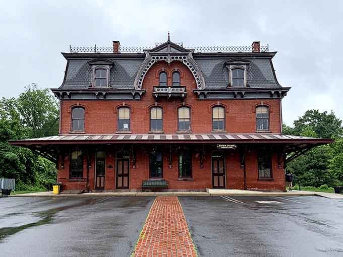 That brick pathway leads you straight to history, like Dorothy's yellow road but with better architecture.