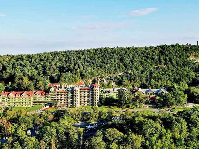 Nestled in forest like a Victorian castle, this grand resort makes ordinary hotels look like roadside motels.