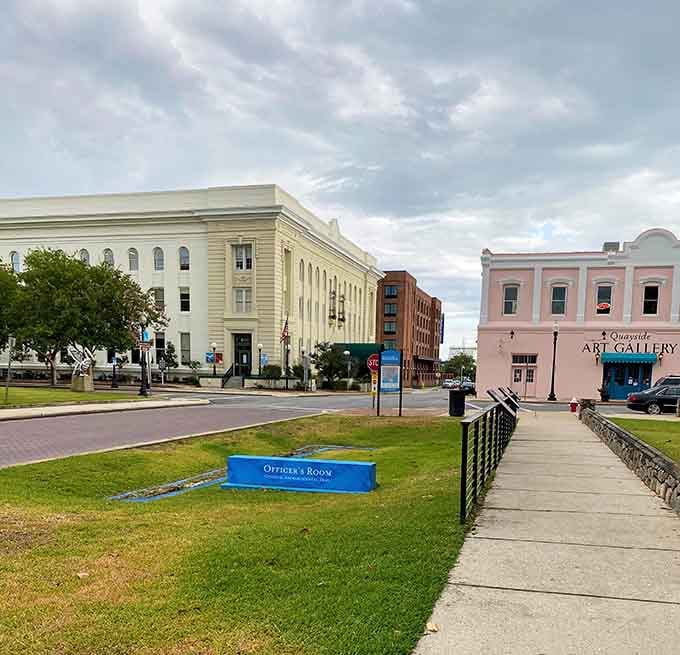 That pastel pink building brings Miami Vice vibes to a town where the cost of living won't make you cry.