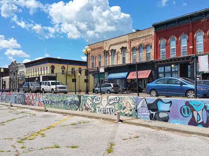 Saginaw's colorful murals bring street art energy to historic brick facades, proving affordable doesn't mean boring.