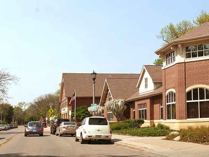 Whitefish Bay's brick elegance and classic lampposts create a streetscape that feels both timeless and welcoming.