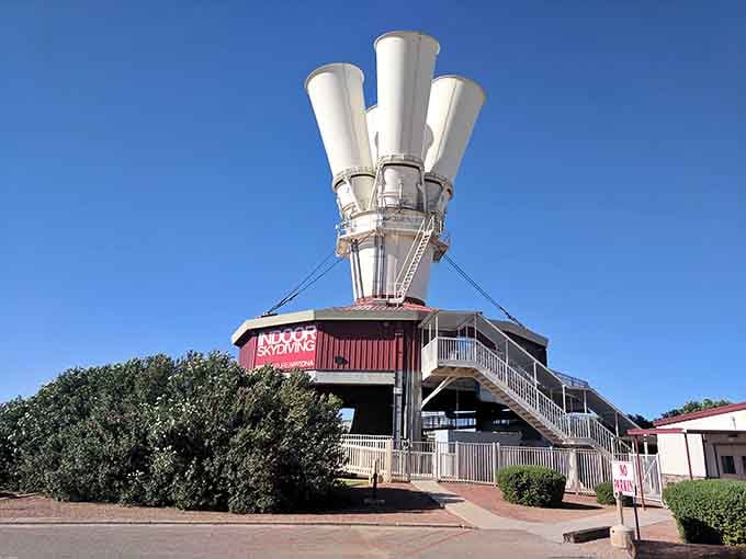 That quirky building with the distinctive top proves even the most unusual architecture comes affordable in the right town.