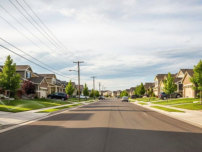 Quiet residential streets stretch endlessly where kids still play outside and everyone knows the mail carrier's first name.