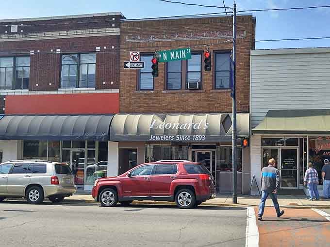 Shops nestle together like good neighbors, each storefront adding its own character to the downtown tapestry.