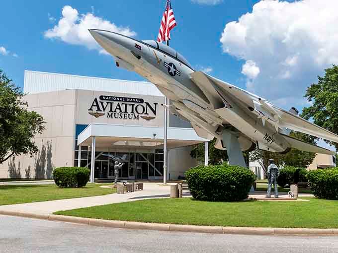 That fighter jet outside stands guard, reminding visitors of the incredible engineering and bravery housed within.