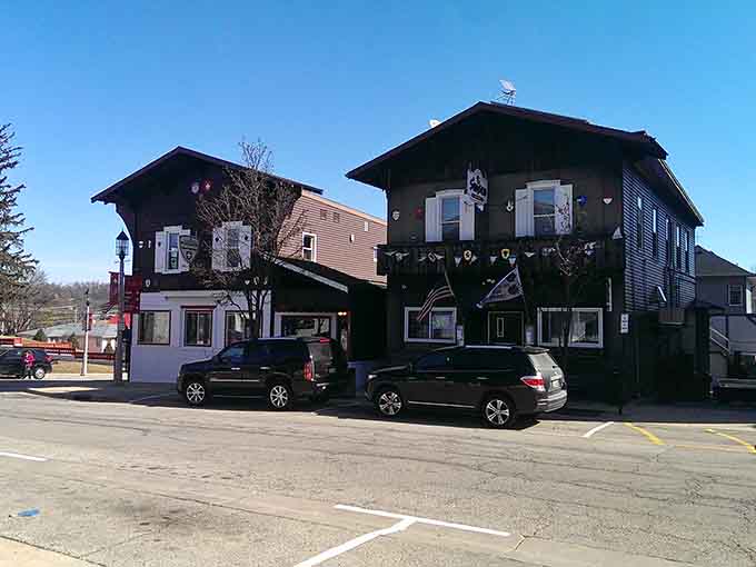 Swiss chalets meet Midwestern hospitality in architecture that makes you double-check which continent you're on.