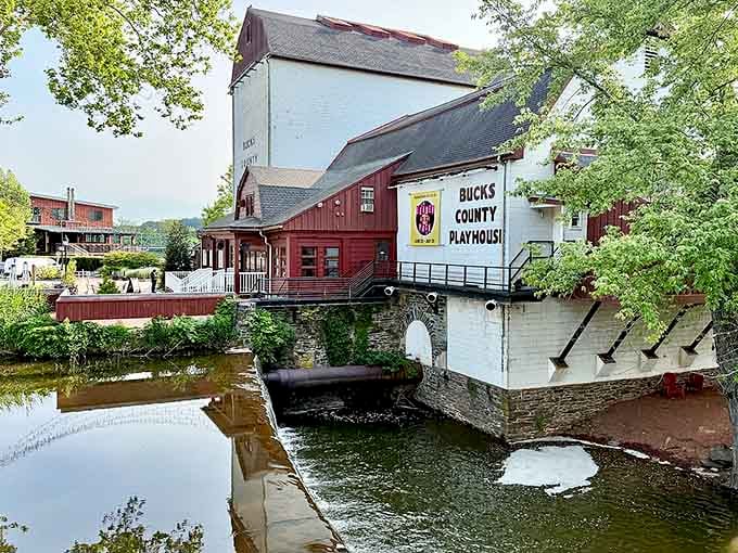 The Bucks County Playhouse turns an old grist mill into Broadway's prettiest country cousin by the water.