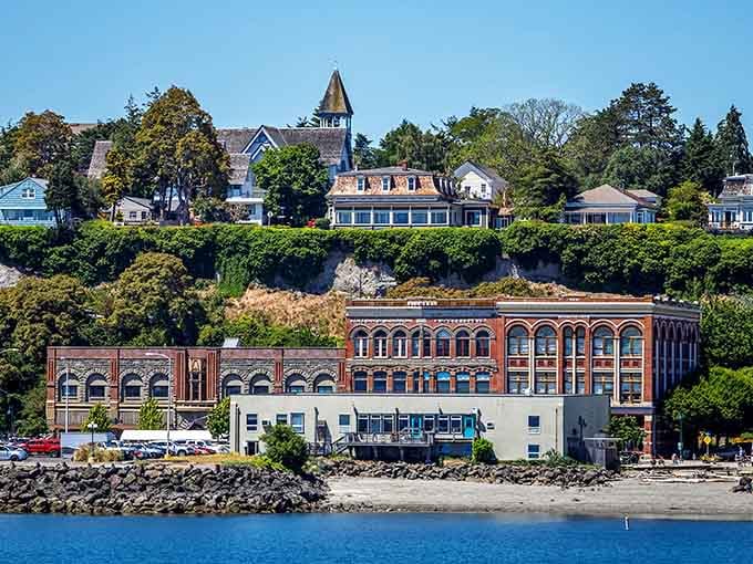 Port Townsend's layered waterfront showcases brick buildings that have weathered storms and time with remarkable dignity and style.