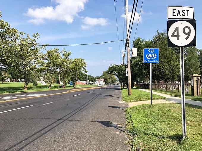 Tree-lined and tranquil, this stretch of highway proves the Garden State earned its nickname honestly.