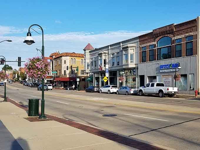 Those decorative lampposts and flower baskets aren't just pretty; they're basically Instagram's love language translated into streetscape.