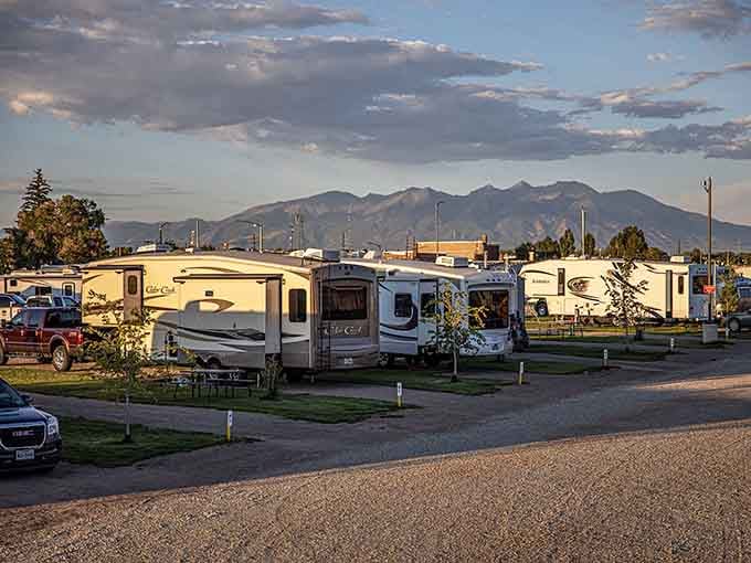 RV parks with mountain backdrops beat highway rest stops every single time, no contest whatsoever.