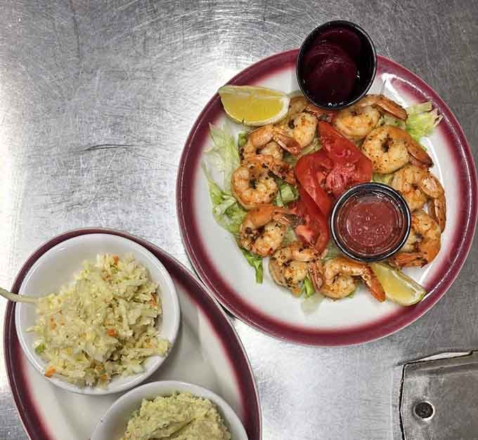 Perfectly seasoned shrimp with all the fixings because sometimes you need surf without the turf.