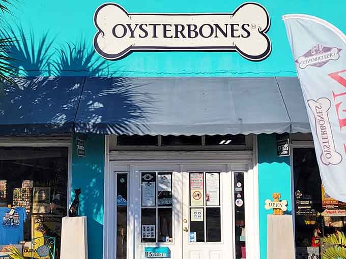 That turquoise storefront isn't just eye-catching, it's your gateway to seriously fresh Gulf seafood done right.