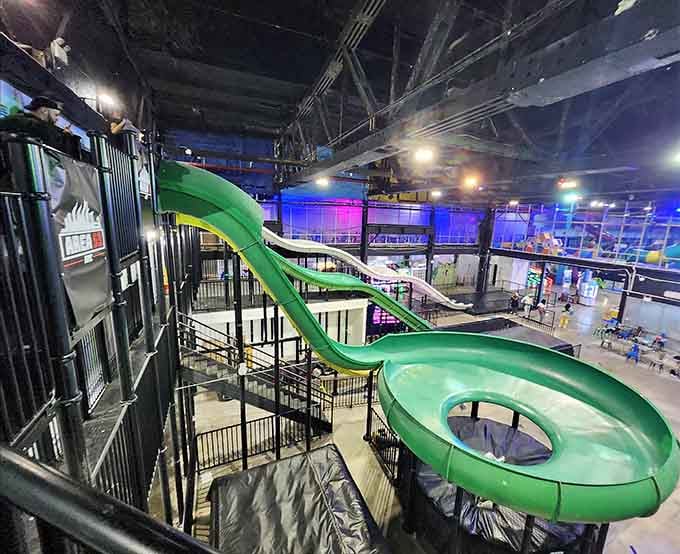 Twisting slides that make water parks jealous, delivering thrills without the questionable chlorine levels.