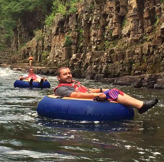 Tubing through a 500-million-year-old gorge beats any lazy river at any resort, and the view's significantly more impressive.