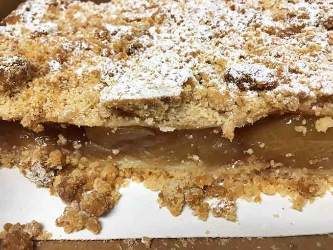 That apple crumb situation right there is why elastic waistbands were invented, and we're not even slightly sorry.