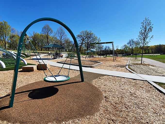 Swings that remind you childhood's greatest thrills didn't require batteries, WiFi, or a monthly subscription fee to enjoy.