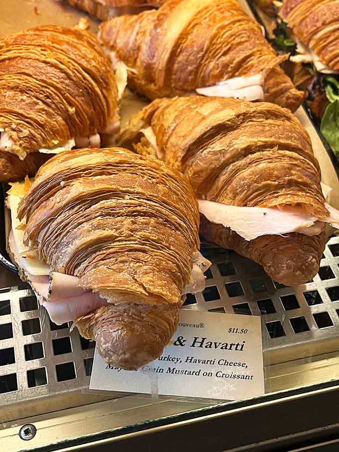 Those croissant layers could teach geology professors a thing or two about stratification and structural integrity.