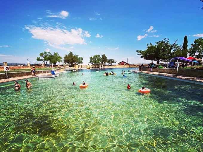 Crystal-clear water so inviting that even your most pool-skeptical friend would cannonball right in without hesitation.