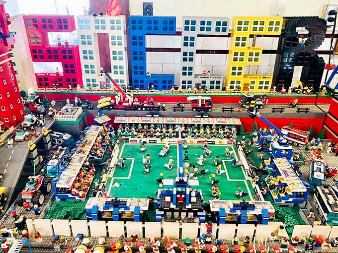This miniature soccer stadium captures every detail, from the players to the crowd, in brilliant brick form.