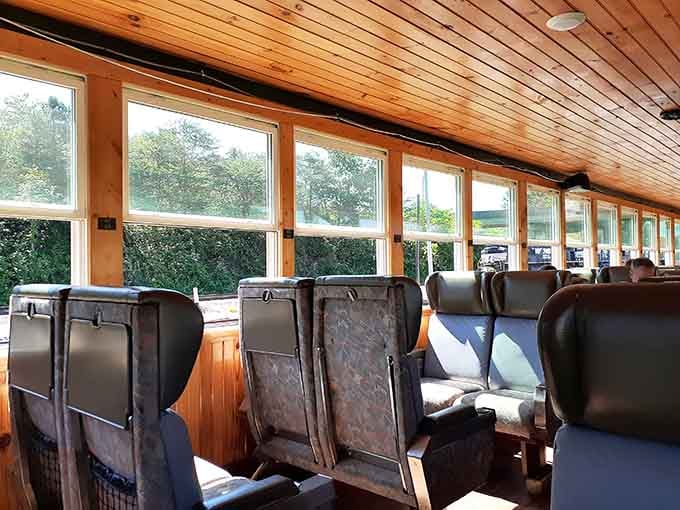 These aren't airplane seats &ndash; they're actual comfortable places to sit and enjoy the journey ahead.