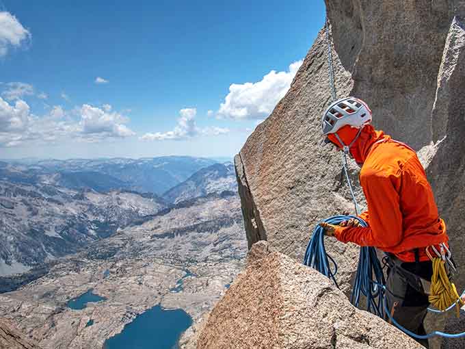 Rock climbers tackle Sierra granite faces that make your gym's climbing wall look like a speed bump.