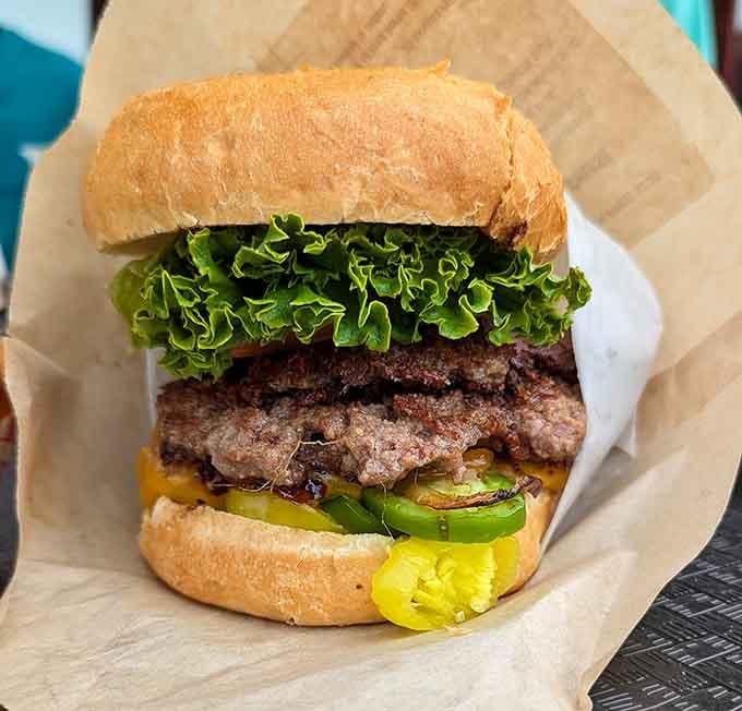 When melted Swiss cheese meets grilled mushrooms on a juicy patty, magic happens in your mouth.