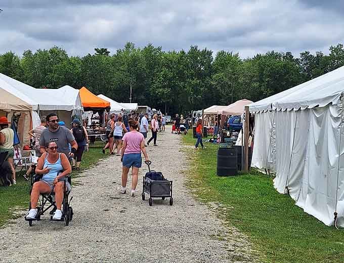 The pathways stretch endlessly, lined with white tents full of possibilities and the occasional life-changing find.