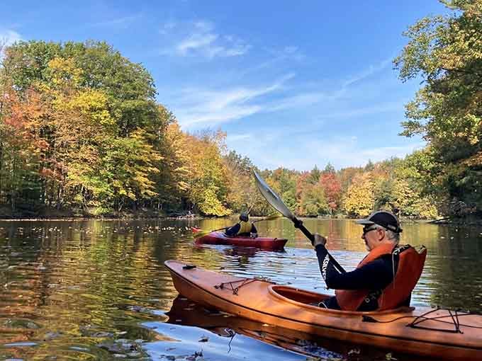 Paddling through autumn colors that make you understand why people write songs about going back to nature.