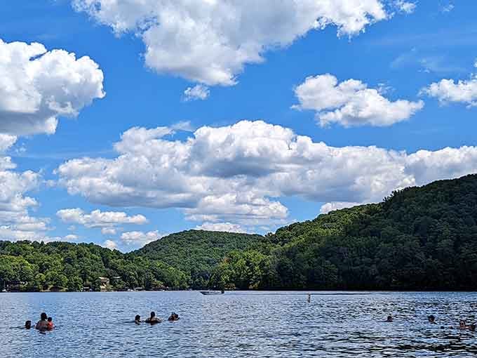 Swimming with a mountain backdrop beats any resort pool, and the admission price is refreshingly reasonable too.