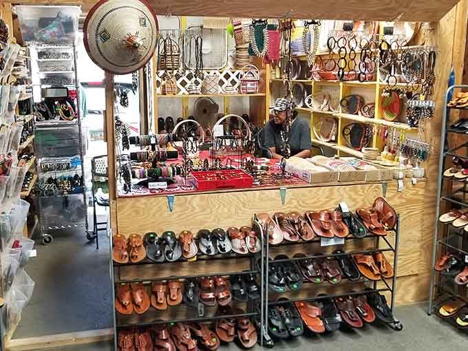 Leather sandals and accessories arranged with care, proving that comfort and style don't require a designer price tag.