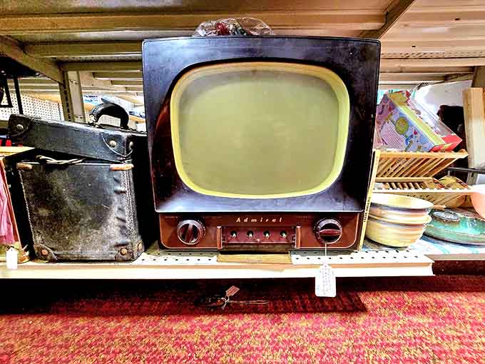 This vintage television set has seen more family dinners than most modern smartphones ever will, guaranteed.