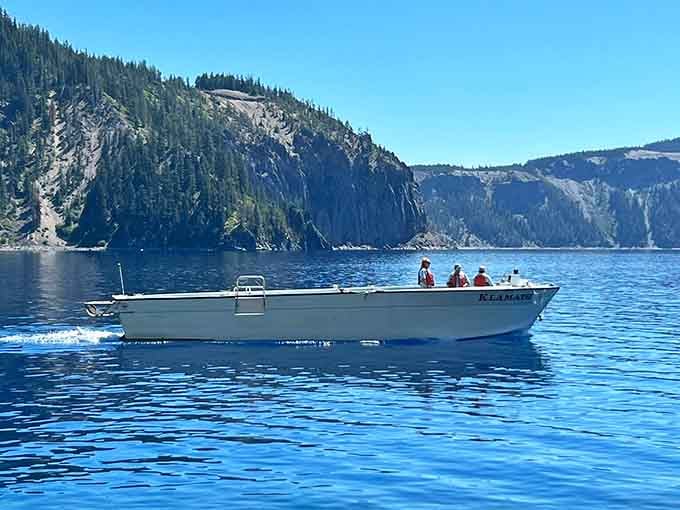 Gliding across America's deepest lake in crystal-clear water that makes swimming pools look downright murky.