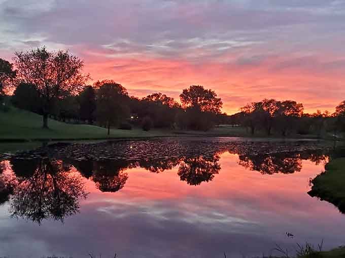 When the sky decides to paint a masterpiece, Crystal Lake becomes the canvas for nature's greatest show.
