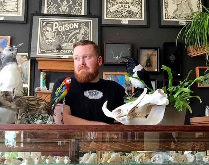 Surrounded by skulls and specimens, this is clearly someone who found their calling among the beautifully bizarre.
