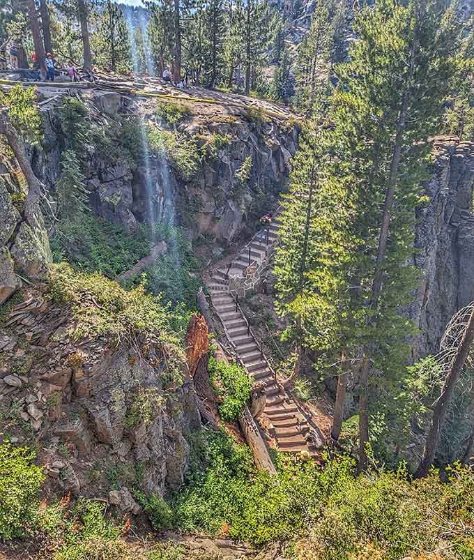 These switchback stairs lead adventurous souls down into a geological wonderland where volcanic history comes alive at every turn.