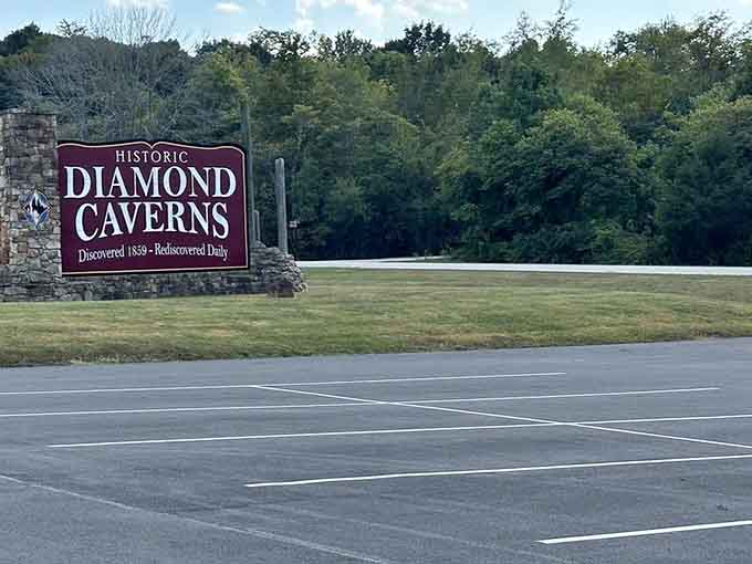 Your journey into Kentucky's underground wonderland begins here, where ample parking makes the adventure easily accessible for everyone.