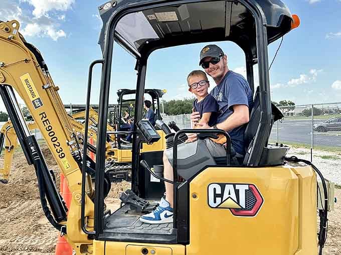 Multi-generational bonding happens differently here&mdash;specifically, while operating several tons of yellow steel together in perfect harmony.