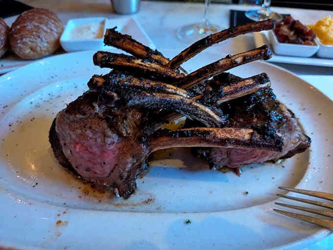 Rack of lamb so perfectly cooked it makes you wonder why anyone orders anything else, until you remember everything's incredible here.