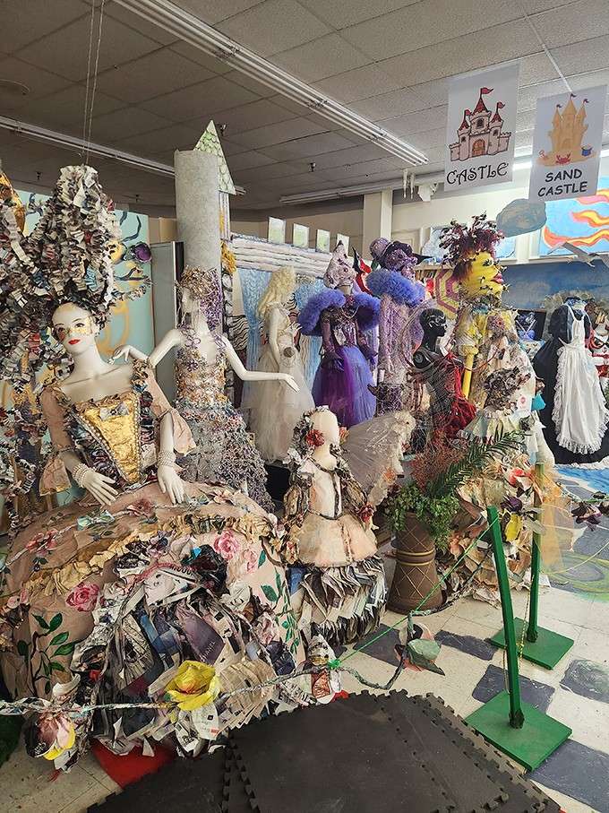 These elaborately dressed mannequins prove that fashion and art make the most spectacular creative collision.