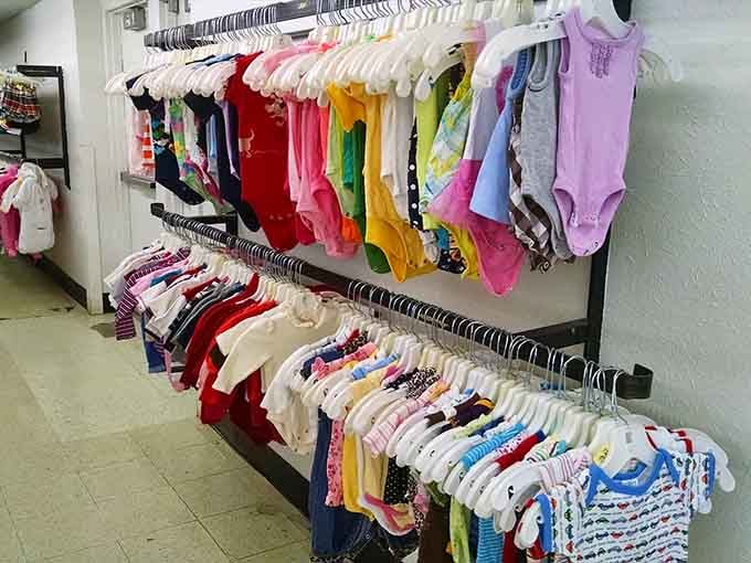 Tiny clothes, big possibilities. Parents, this section alone is worth the trip to Fort Worth.