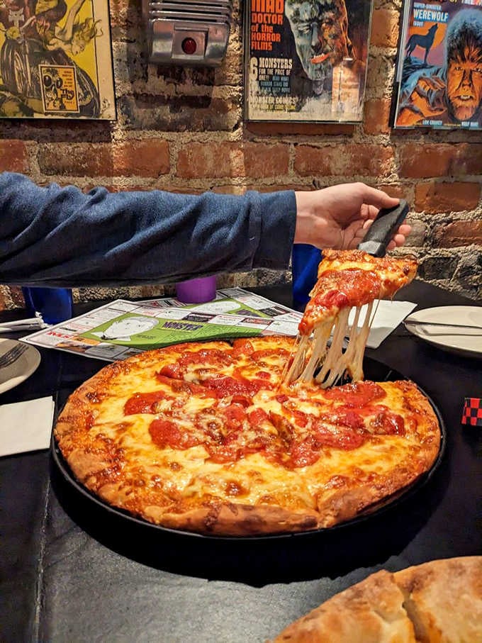 That cheese pull could star in its own horror movie, and I mean that as the highest compliment possible.
