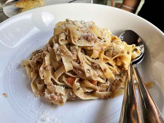 Bolognese so rich and perfectly balanced, it could teach a masterclass on what this sauce should actually taste like.