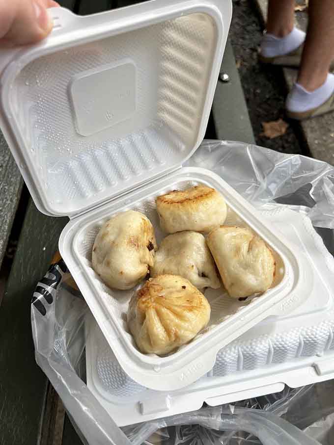 Fluffy buns with crispy bottoms that'll make you forget every expensive brunch you've ever overpaid for in this city.